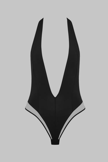 Black V-neck thong bodysuit - Pure Tentation – Maison Close US