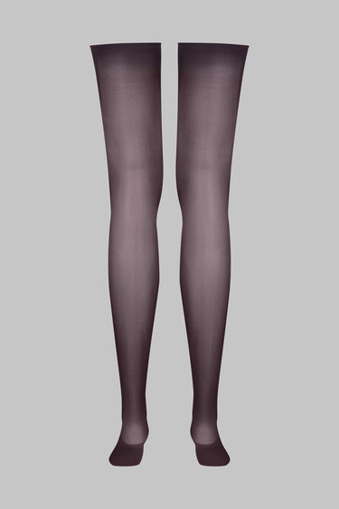 Cut and Curled Stockings 40D - Brown - LEGWEAR – Maison Close US