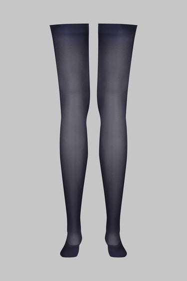 Cut and Curled Stockings 40D - Grey - LEGWEAR – Maison Close US